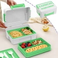 Virelaxpo Portable Compartmentalized Lunch Box, Leak Proof Multi ...