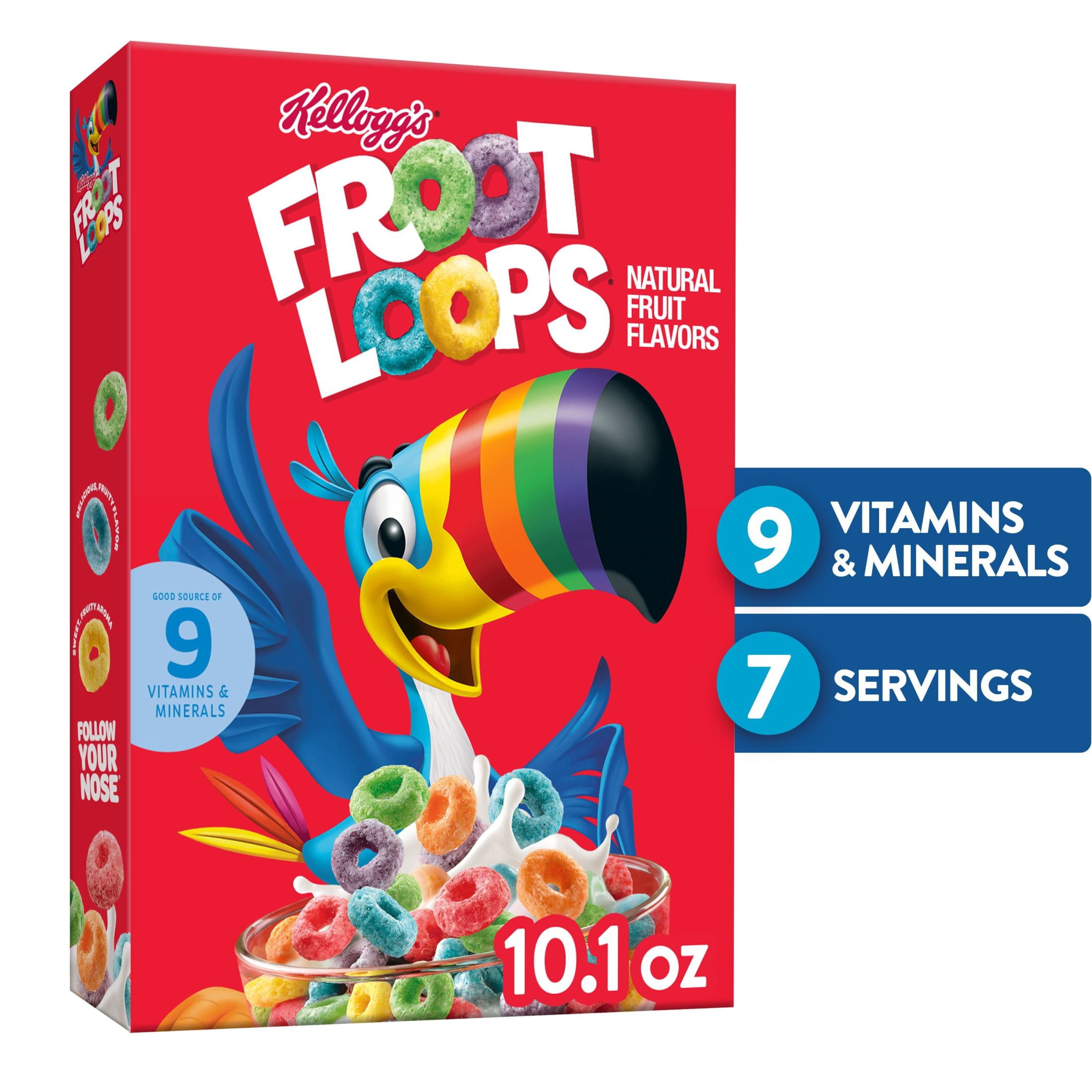 Buy Kellogg s Froot Loops Cold Breakfast Cereal Original 10 1 Oz Box