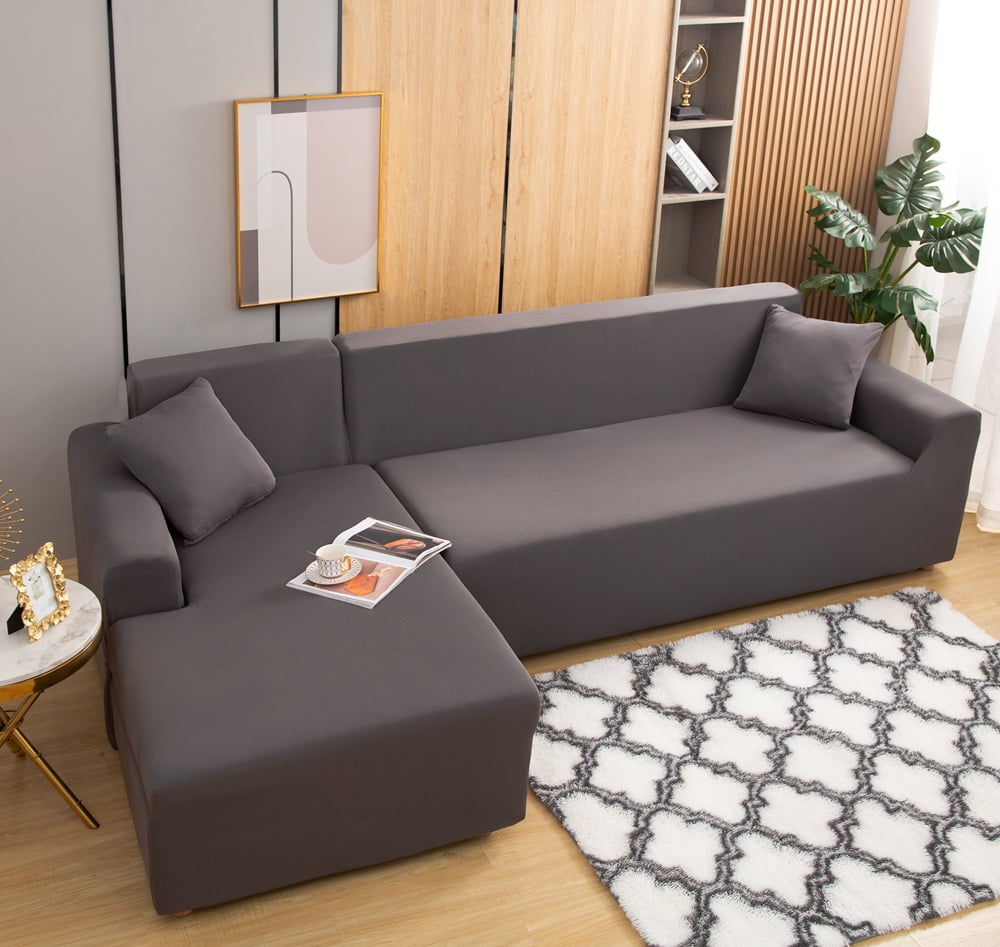 Shanna L Shape Sectional Couch Covers, Stretch Sofa Slipcover for ...