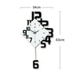 Miumaeov Swing Wall Clock Modern Design Silent Quartz Clock Creative ...