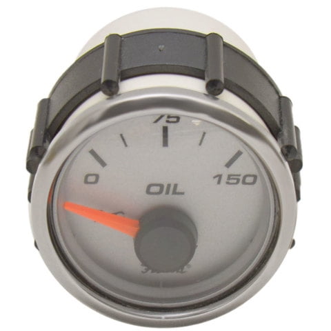 Faria Boat Oil Pressure Gauge GP7462B | 2 Inch Silver Marine - Walmart.com