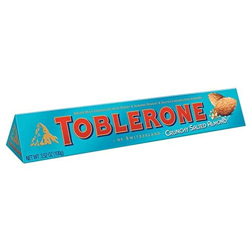 Toblerone Crunchy Salted Almond Candy Bar 3.52oz (2 pack) - Walmart.com