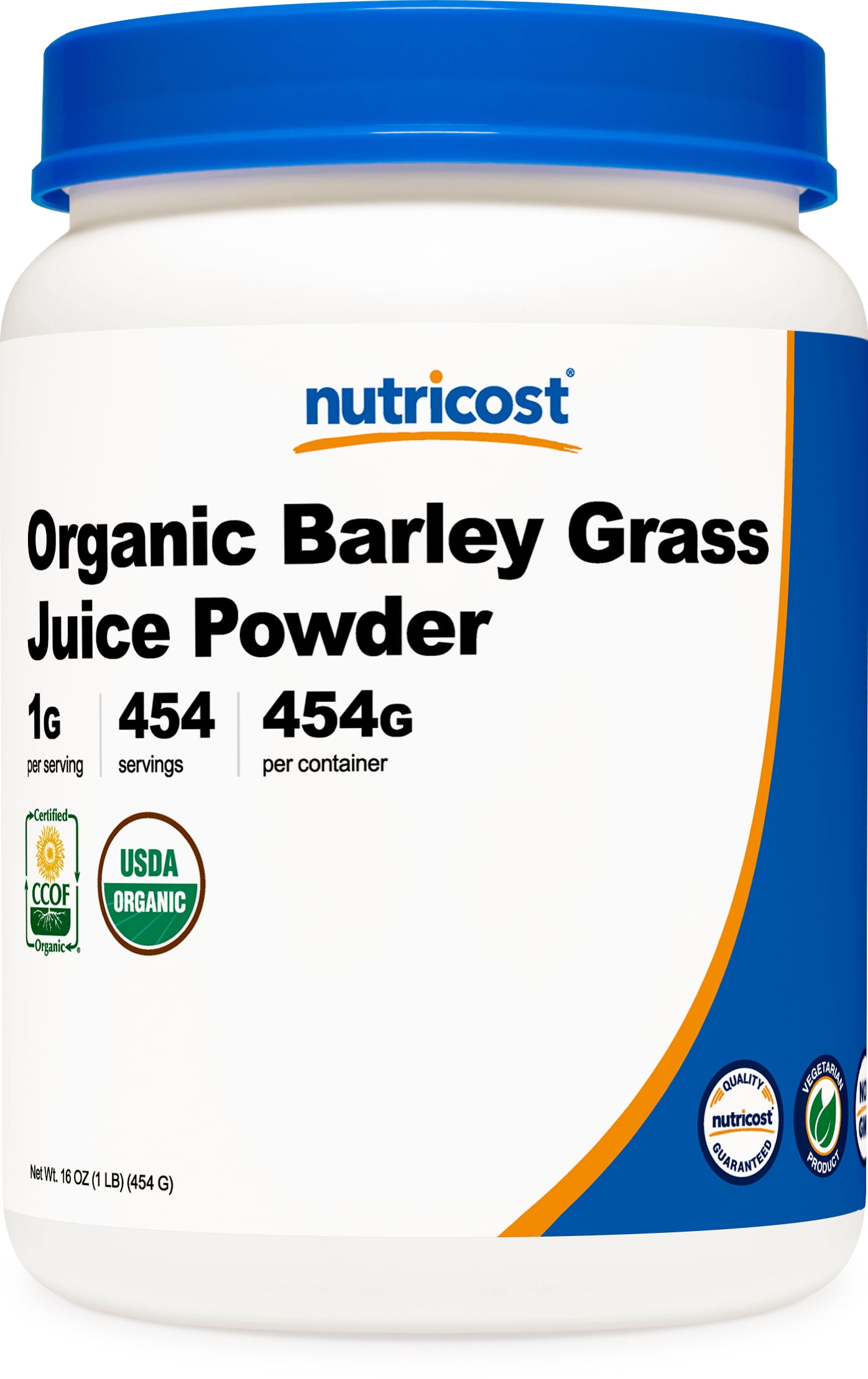 Nutricost Organic Barley Grass Juice Powder 1LB - Certified USDA ...