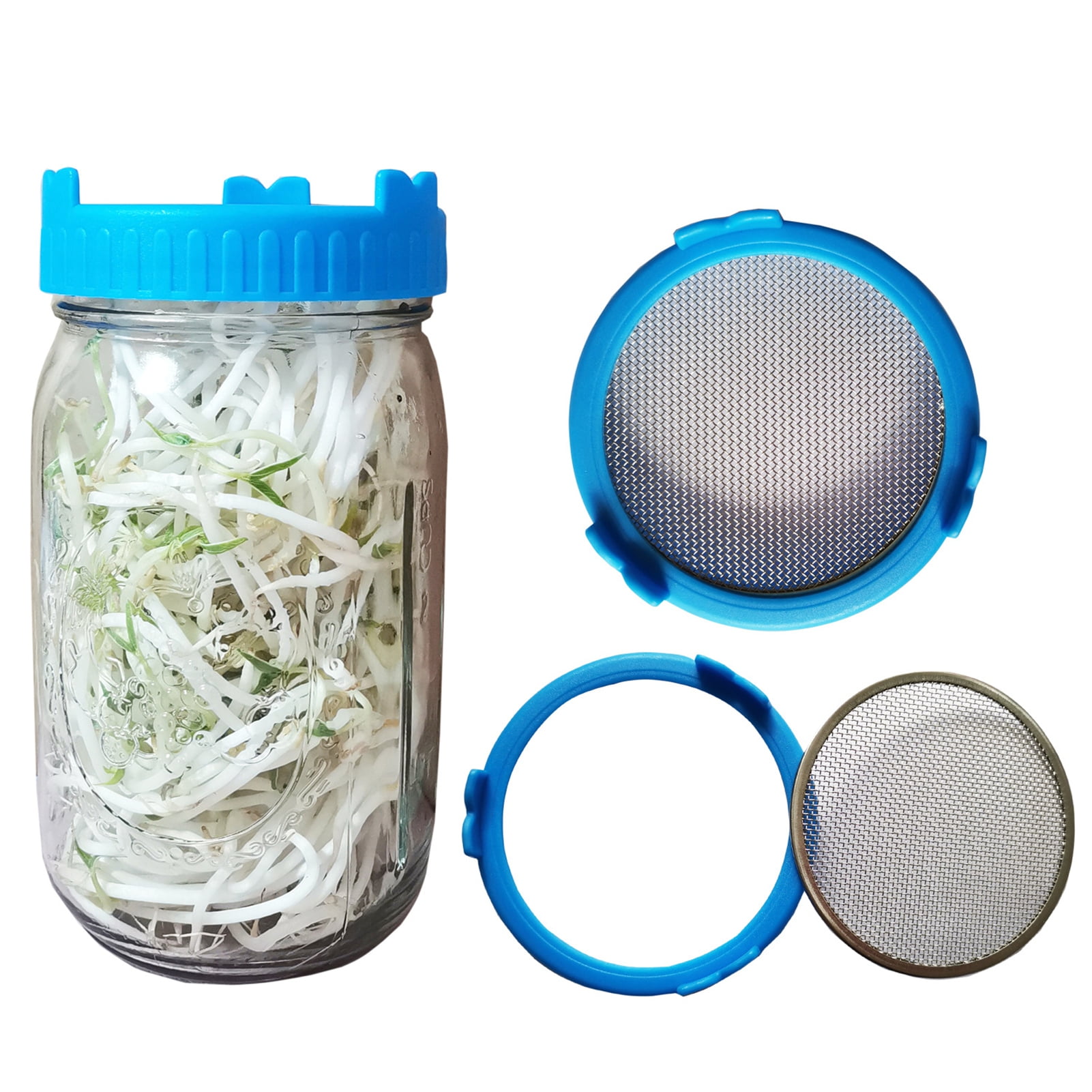 Washranp Sprouting Lids,Easy to Clean Good Drainage PP Sprout Lid with ...