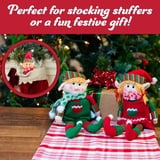 SCS Direct Elf Plush Christmas Stuffed Toys- 12" Boy and Girl Elves ...