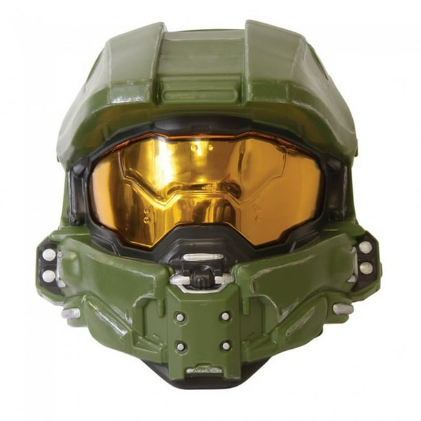 Master Chief Adult Mask Halo XBOX John-117 Mask Halloween Green Costume ...