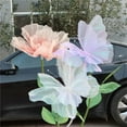 Healthy Home Life 50cm Artificial Mesh White Butterfly Wedding Bouquet ...
