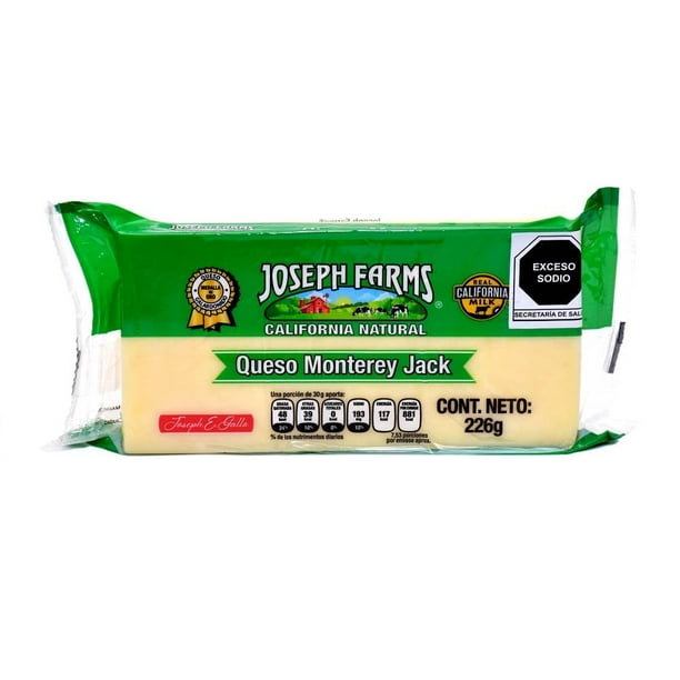 Queso Monterey Jack Joseph Farms 226 g | Walmart en línea