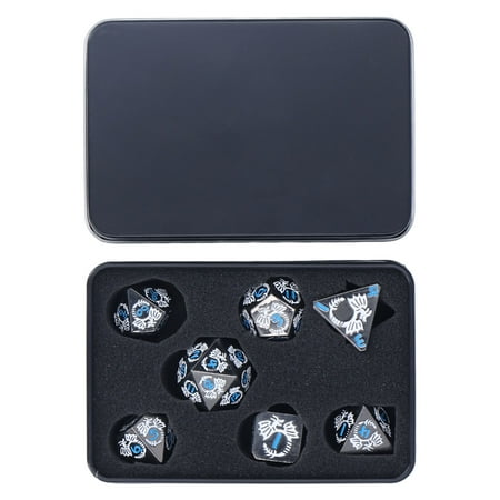 Polyhedral Dice Set, 7 Pieces Random Heavy Duty Professional Metal ...