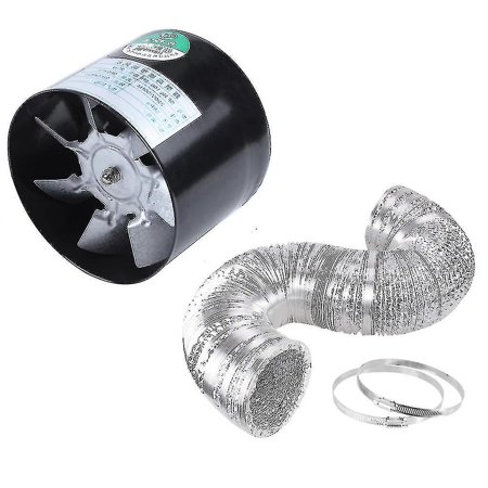 4 Inch Inline Duct Fan Ventilator Metal Pipe Ventilation Exhaust Fan ...