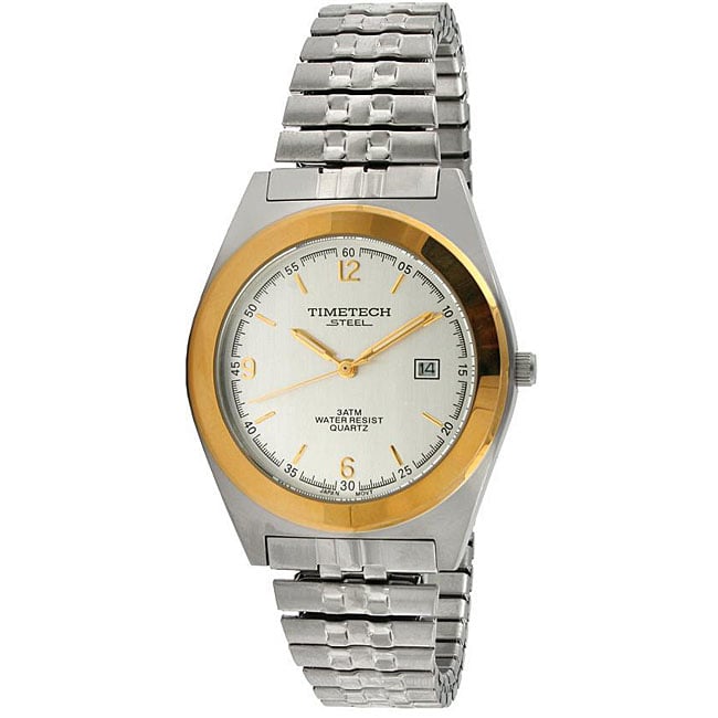 timetech steel 3600m men's two-tone expansion watch - Walmart.com