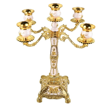 Romantic Candlestick HolderMetal Arms Candelabra European Pillar ...