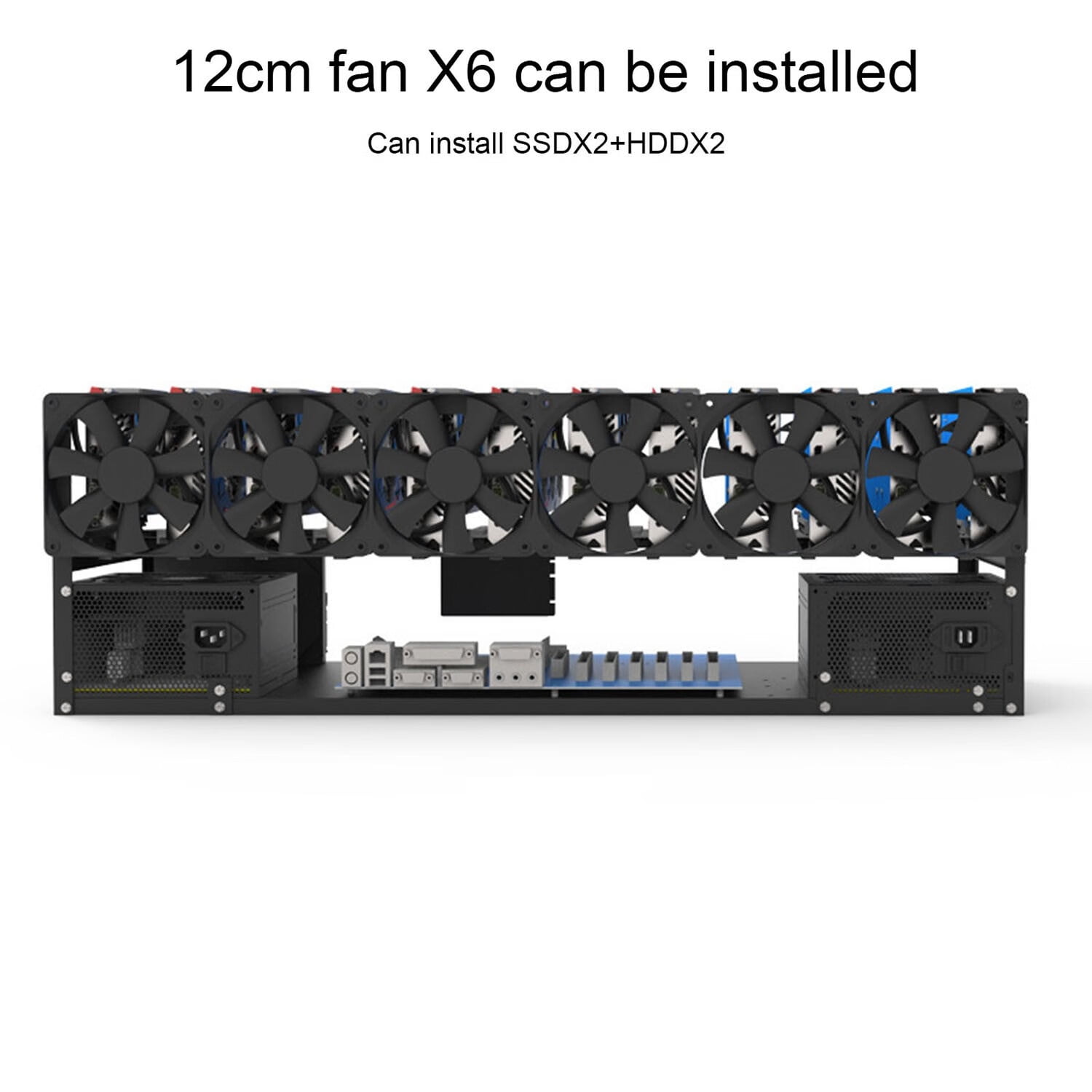 Buy Mining Rig Frame, 6 GPU Steel Open Air Miner Mining Computer Frame ...