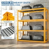 REIBII Large 40" Steel Garage Shelving, Heavy Duty Adjustable Storage ...