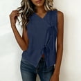 Betivan Women's Summer Cotton Linen Vest Side Tie V Neck Sleeveless ...