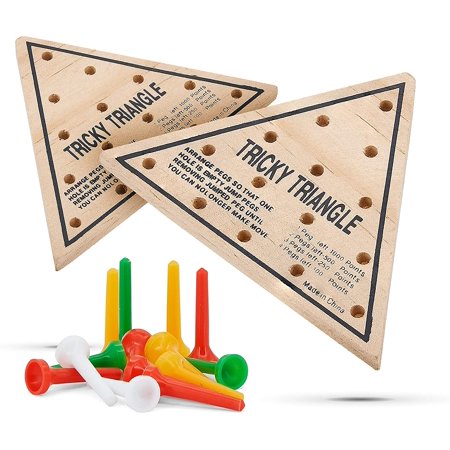 FFIY Tricky Triangle Game, Wooden Strategy Toy For Kids And Adults ...