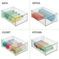 mDesign Stackable Kitchen Storage Organizer Bins, Pull-Out Drawers ...
