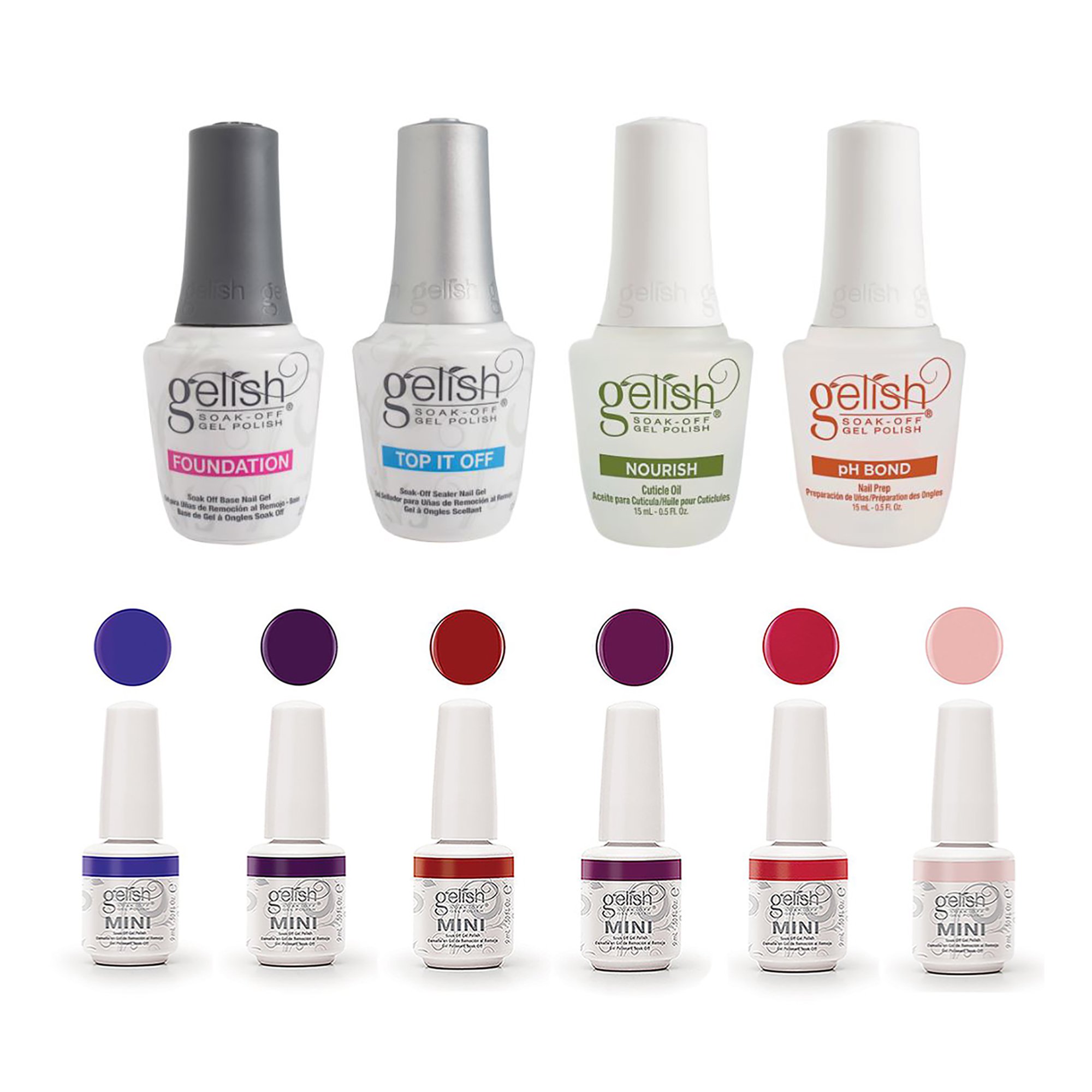 Gelish Essentials Kit + Gelish Mini Fearless & Fun Kung Fu Flair Gel ...