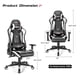 Gymax Gaming Chair Adjustable Swivel Racing Style Computer Office Chair ...