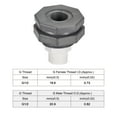 Uxcell G1/2 Thread PVC Bulkhead Tank Adapter with Thread Pipe Fitting 1 ...