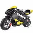 XtremepowerUS Gas Pocket Bike Motorcycle 40cc 4-stroke Engine, Yellow ...
