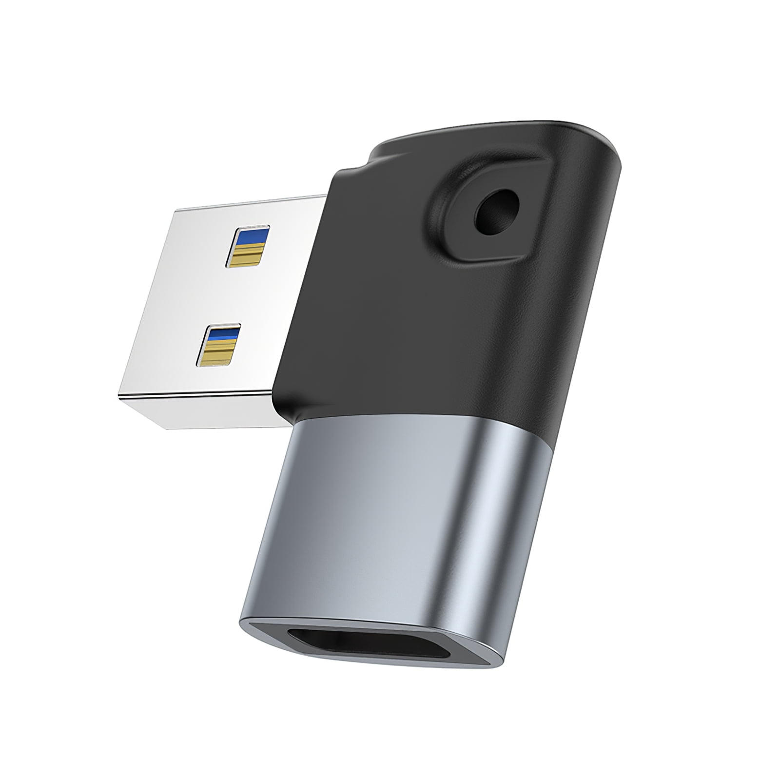 ADVEN USB Male to Type-c Female Adapter Right Angle USB C Adapter 5Gbps ...