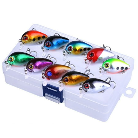 Fishing Lure Set Mini Minnow Bait Kit 3cm 1.5g Crankbaits With Hook ...