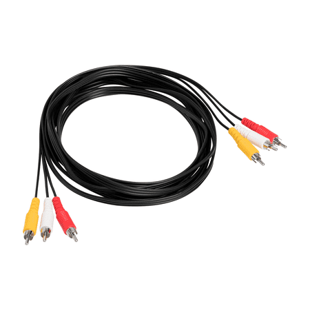 12 FT Premium 3 RCA Composite Extension Audio Video AV Cable Yellow Red ...