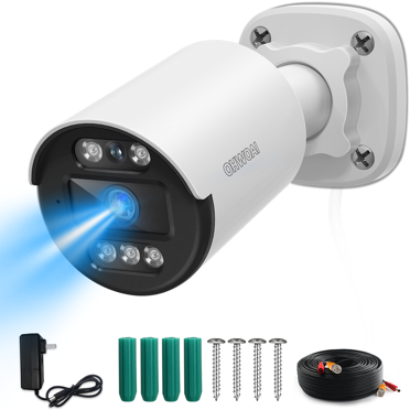 《36 Infrared LED 100ft Super Night Vision》OHWOAI 5.0MP Outdoor POE ...