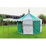 Medieval Round pavilion tent 3m White-emerald green waterproof camping ...