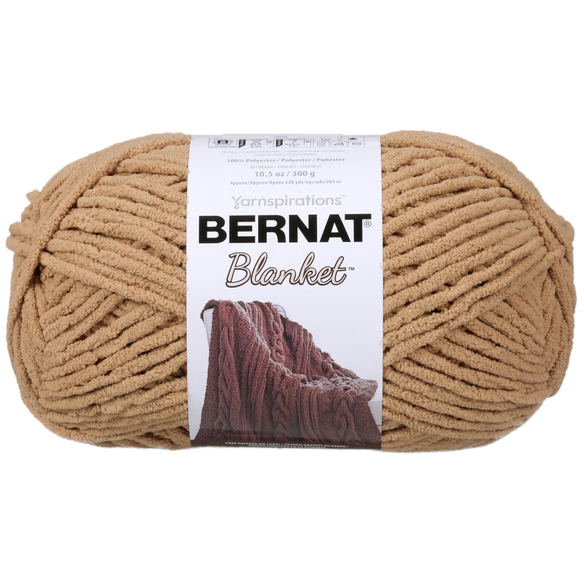 Click here for Bernat Blanket #6 Super Bulky Polyester Yarn  Sand... prices