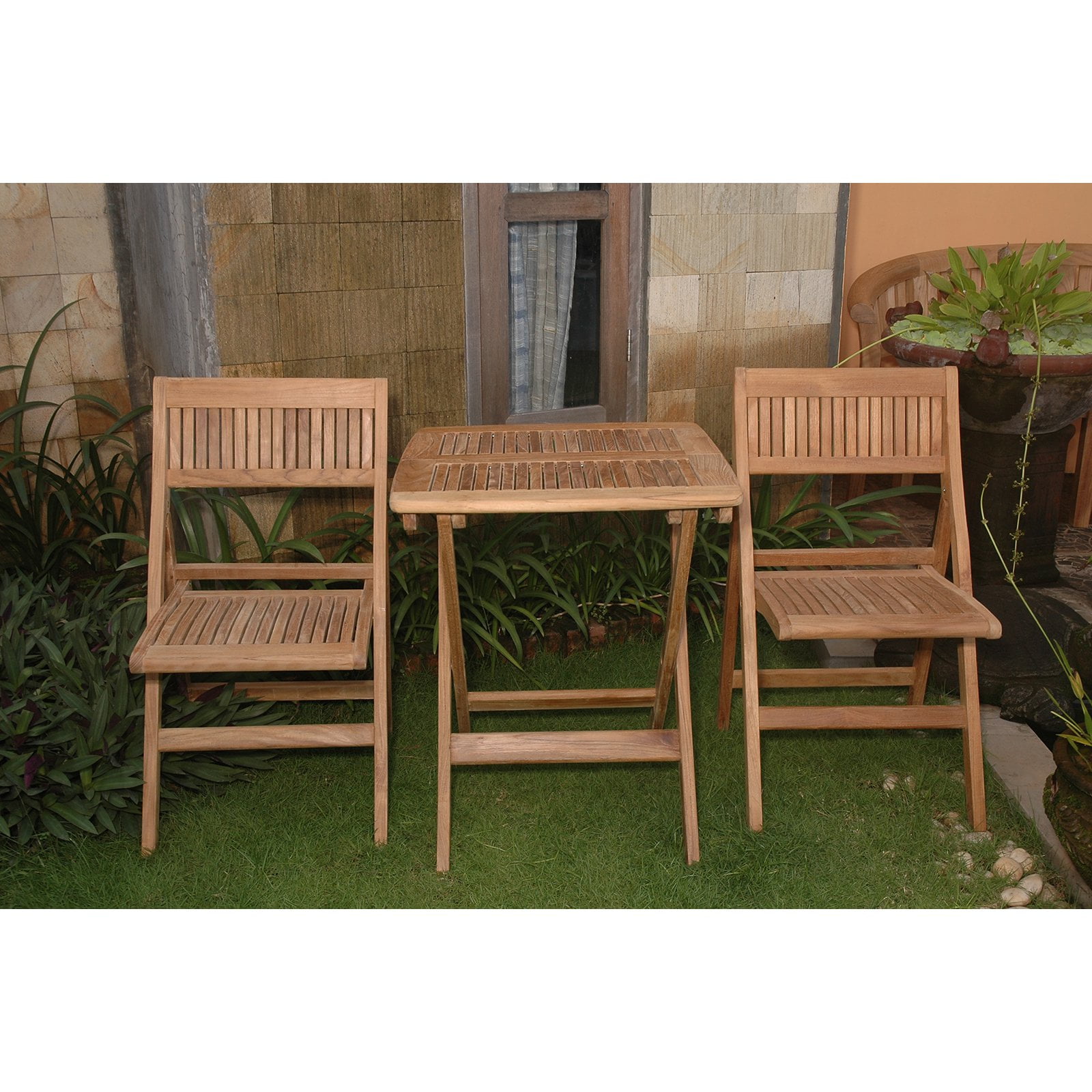 Anderson Teak Windsor 3 Piece Square Bistro Set - Walmart.com