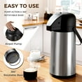 85OZ / 2.5L Airpot Coffee Dispenser with Pump - Large Coffee Carafe for ...