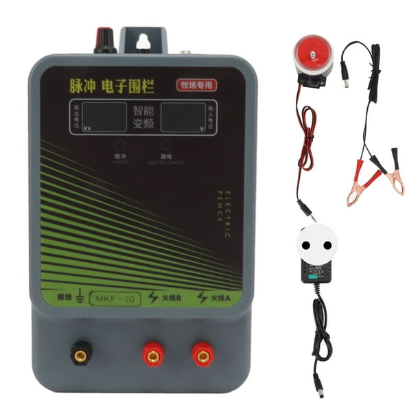 30KM Electric Fence High Voltage Pulse Controller Horse Cattle Poultry ...