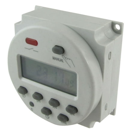 Panel Mount AC 110V Digital LCD Power Programmable Timer Switch Relay ...