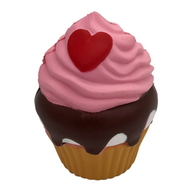 Bingirl Cute Simulate Loving Heart Cupcake Squishy Toy Home Decor ...