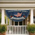 America 250th Anniversary Semicircle Banner, Patriotic USA Map Porch ...