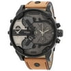 Diesel Men's Mr. Daddy DZ7394 Watch, Brown Leather Strap, Quartz, 30m ...