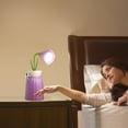 Flexible Gooseneck Flower Desk Lamp with Vase | Rechargeable USB LED ...