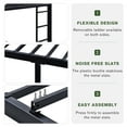 Einfach Twin over Twin Bunk Bed Frame with 13''Fully Enclosed Guardrail ...