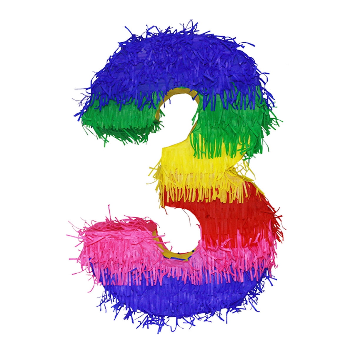 Lutema Number Three 3 Small Pinata Limited Issue Colorful Paper Piñata ...