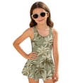 COEQINE Pretty Swim Dress for Girls, One Piece Bathing Suit with Flowy ...