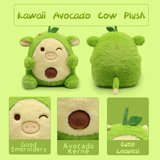 SUWJELANY Cow Stuffed Animal,9"Cute Cow Plush Toy Green Stuffed Cow ...
