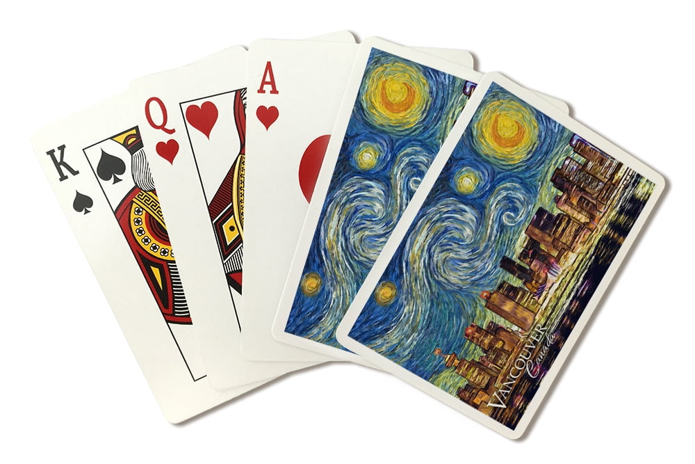 Vancouver, British Columbia, Canada, Starry Night, Lantern Press ...