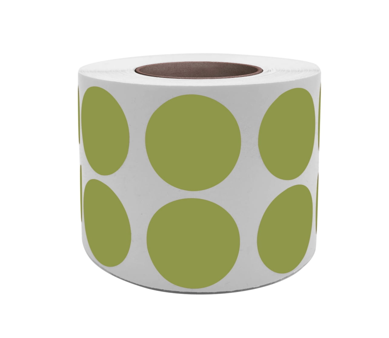 Royal Green Blank Sticker Roll 3/4 inch - Olive Circle Sticker (19 mm ...