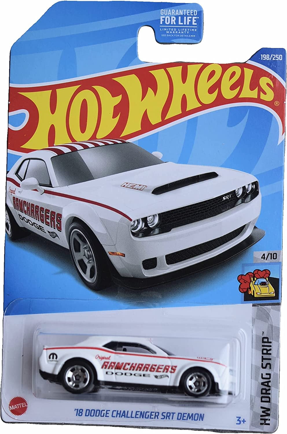 Hot Wheels 18 Dodge Challenger Srt Demon White 2022 Hw Drag Strip
