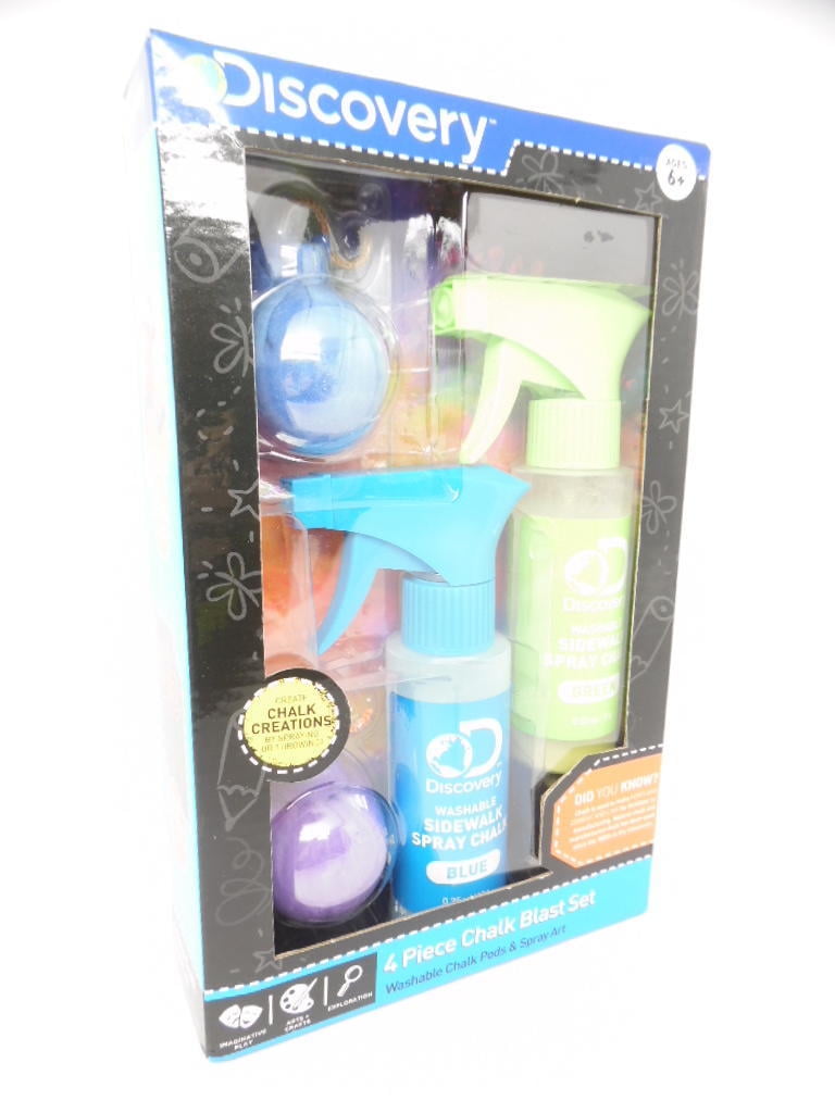 Discovery Kids 4 Piece Chalk Blast Set - Green / Blue - Washable Art ...