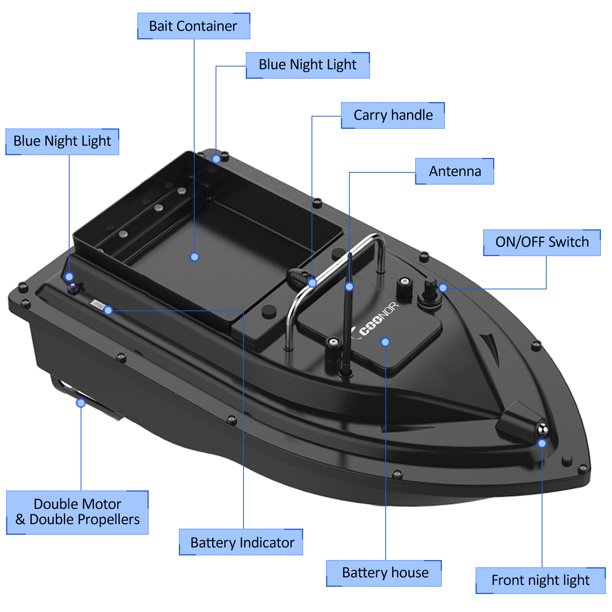 Remote boat,500m Remote Boat Fish Boat 400 500m Bait Boat Remote Boat ...