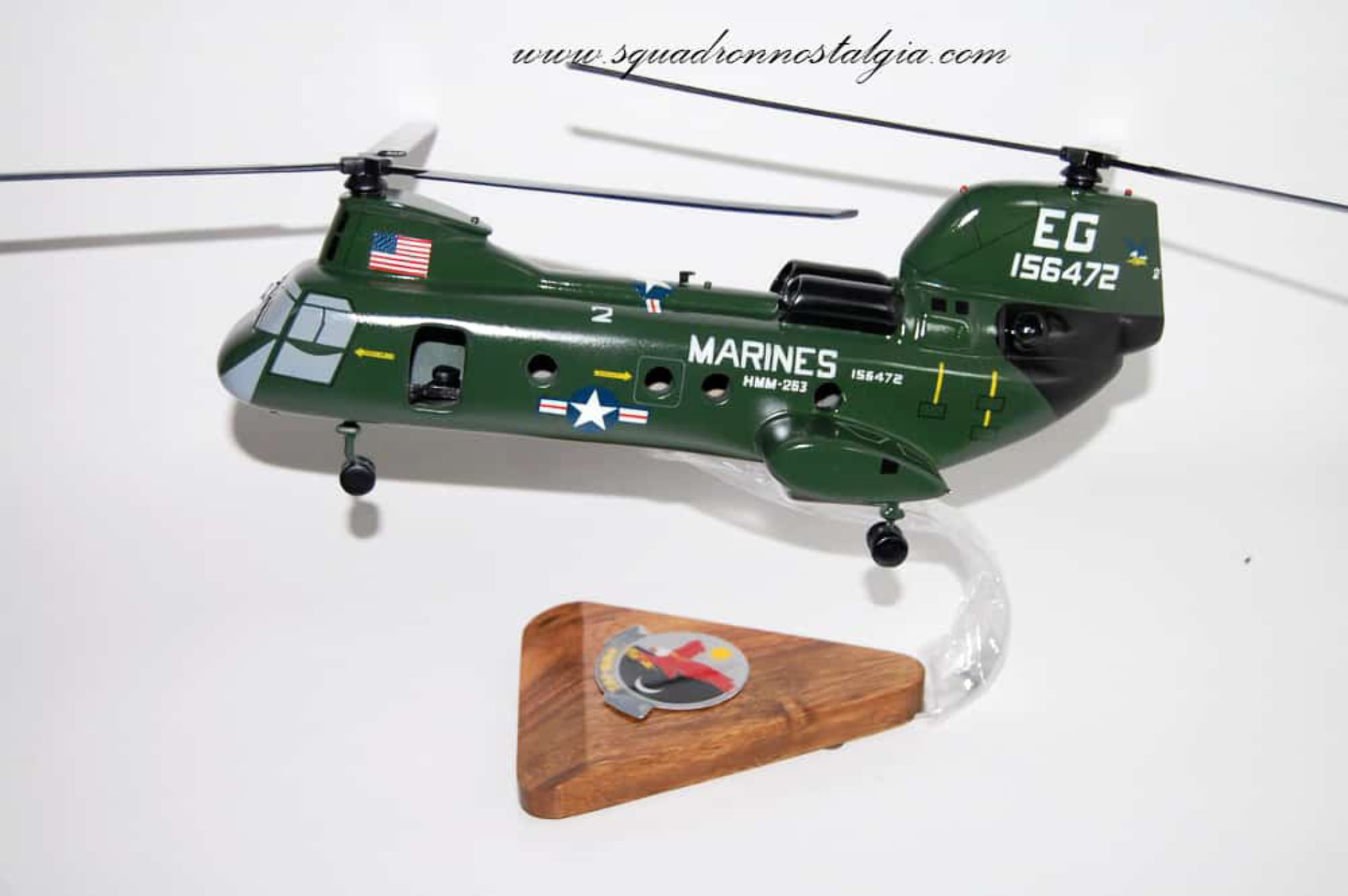 HMM-263 Thunder Chickens CH-46 (156472) Model, 1/38 (14) Scale ...