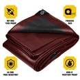 Core Tarps Extreme Heavy Duty 20 Mil Tarp, Maroon/Black 9′ X 12 ...